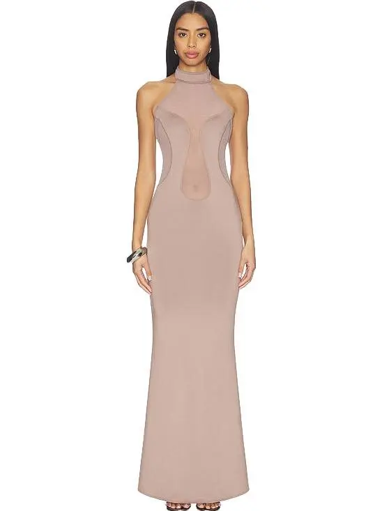 OW Selia Maxi Dress - Neutral