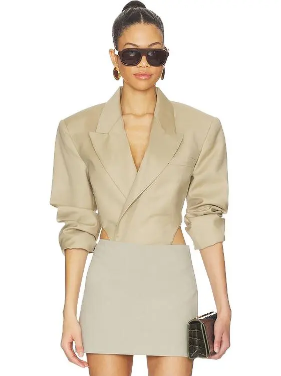 Ronny Kobo Florina Bodysuit In . Also - Tan