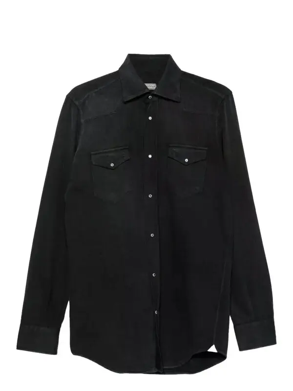 SARTORIO NAPOLI Buttoned Cotton Shirt - Black