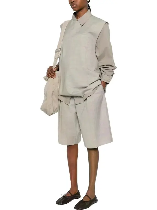 SONIA CARRASCO Raw Hem Sleeveless Vest - Grey