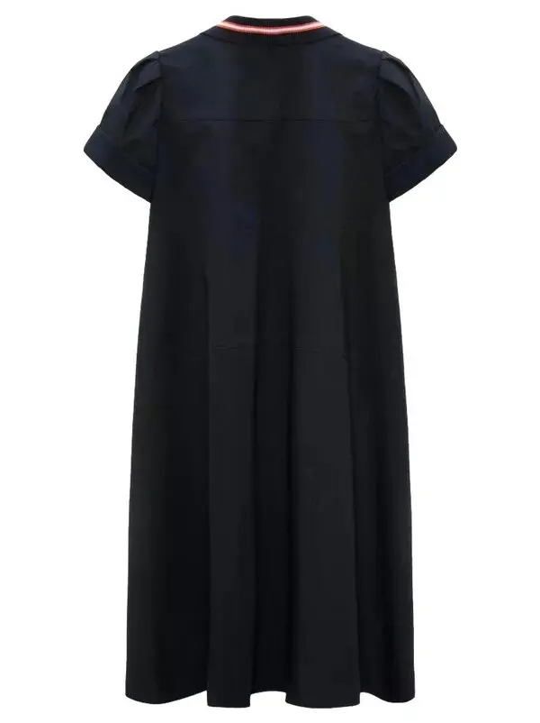 Dorothee Schumacher V-neck Dress With Striped Collar - Blue