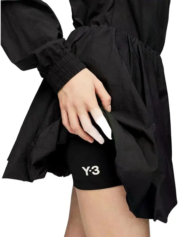Y3 Asymmetric Skort With 3-stripes Detail - Black