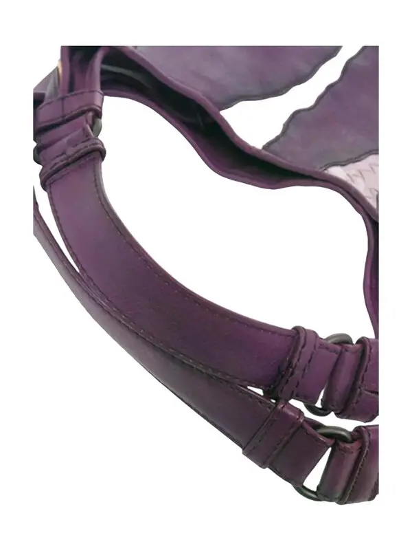 Bottega Veneta 2010-2025 Intrecciato Trimmed Nappa Campana Hobo Bag - Purple