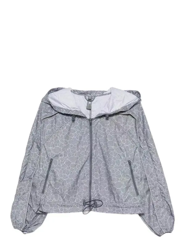 Adidas By Stella McCartney Floral Print Hooded Jacket - Grey