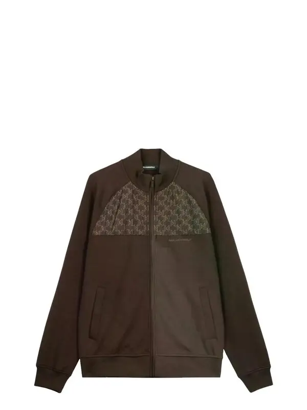 Karl Lagerfeld Logo-pattern Zip-up Jacket - Brown