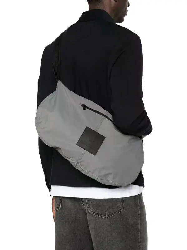 OFF GRID Zipped Messenger Bag With Adjustable Strap - Grey