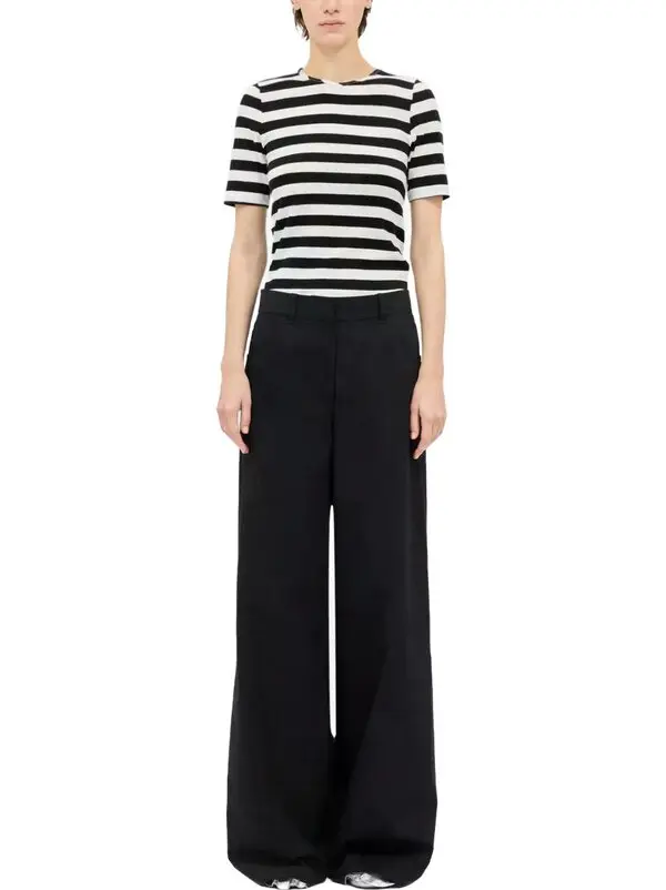 MSGM Wide Leg Trousers - Black
