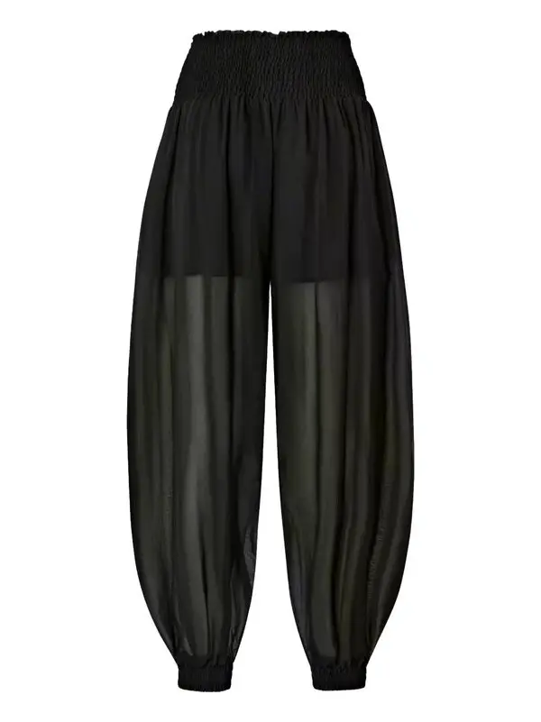 Pinko Lightweight Flowing Voile Crepe Trousers - Black