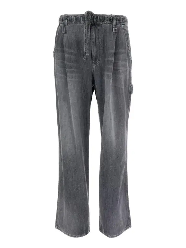 WOOYOUNGMI Wide Leg Elasticated Waist Jeans - Grey