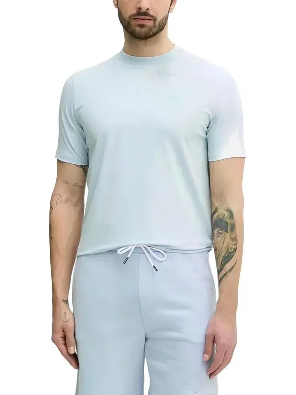 Karl Lagerfeld Logo-embroidered T-shirt - Blue