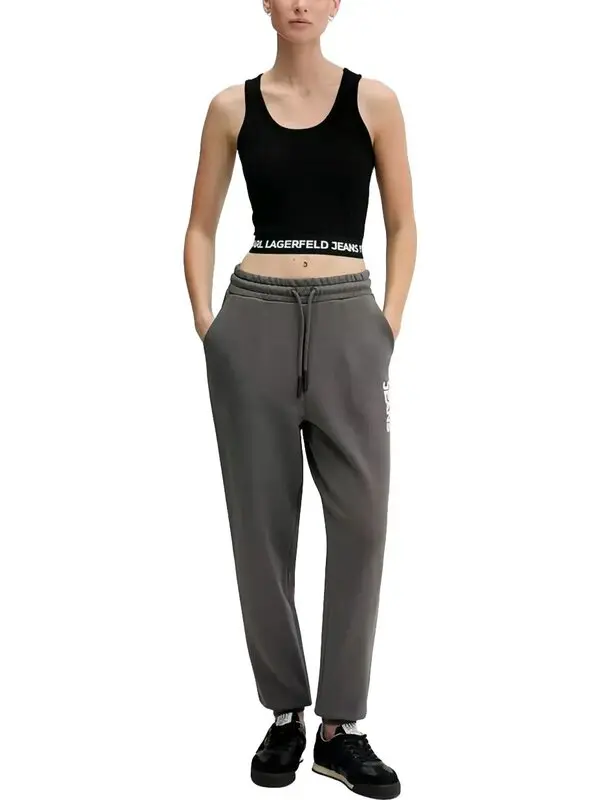 Karl Lagerfeld Drawstring Track Pants - Grey