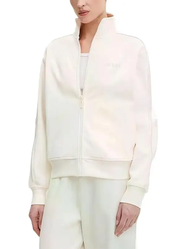 Guess Octavia Logo Zip-up Sweatshirt - Neutrals