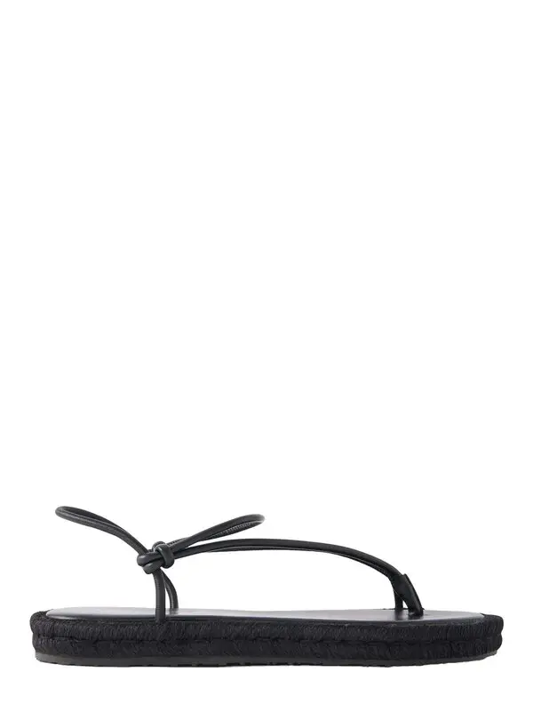 GIANVITO ROSSI Nappa Leather Knot Sandals - Black