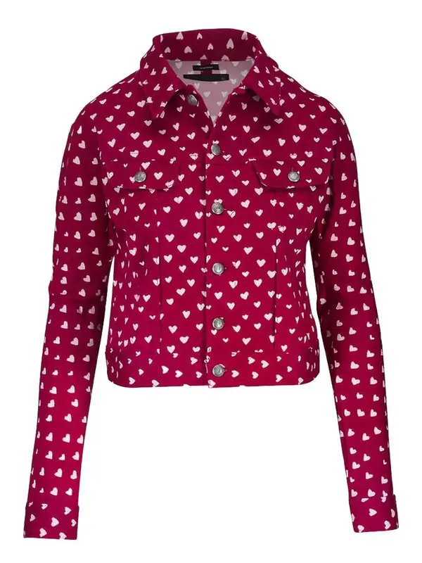 R13 Heart Print Jacket - Red