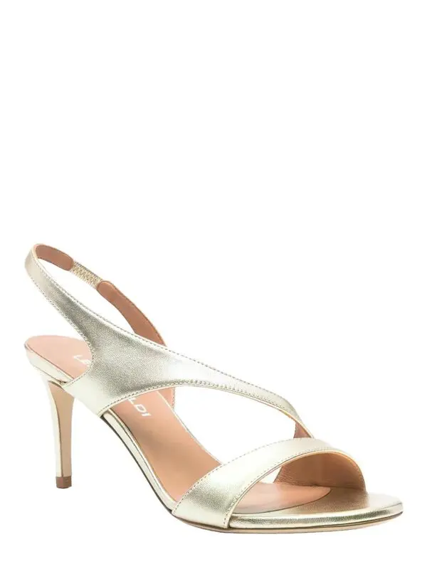 LELLA BALDI Tone Open Toe Slingback Sandals - Gold