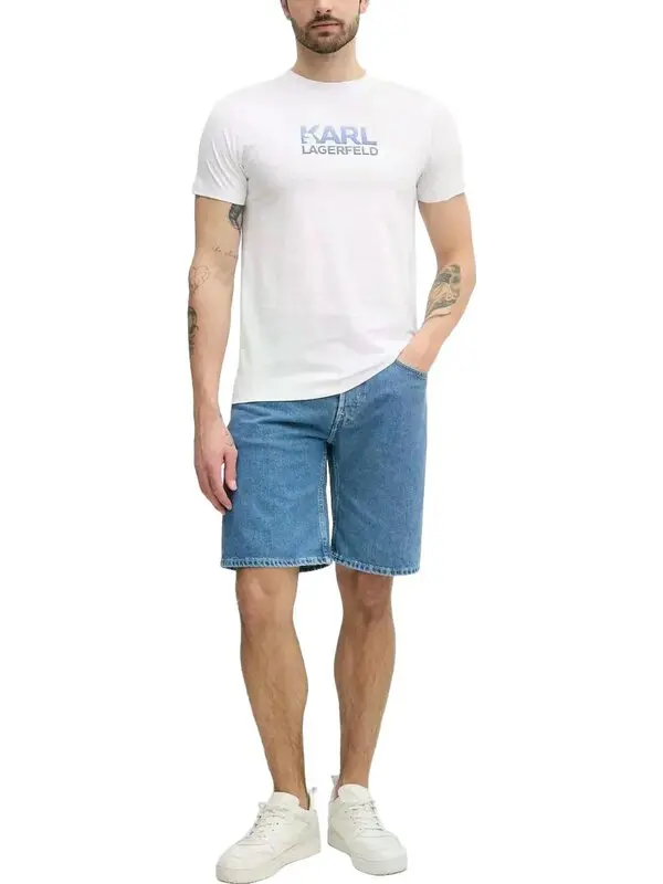 Karl Lagerfeld Short-sleeved Cotton T-shirt - White