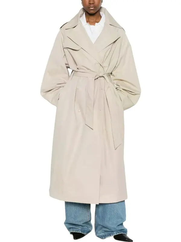 THE FRANKIE SHOP Riva Belted Trench Coat - Neutrals