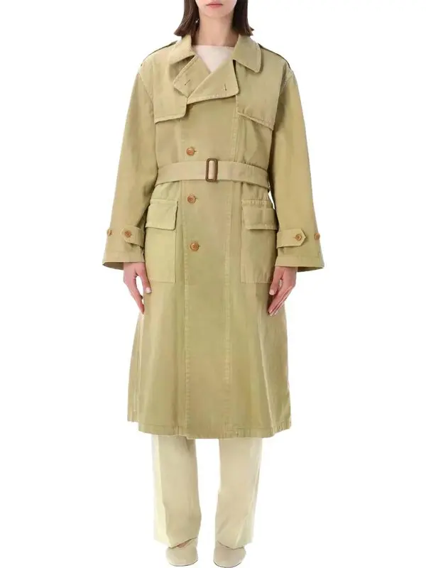 Auralee Belted Trench Coat - Neutrals