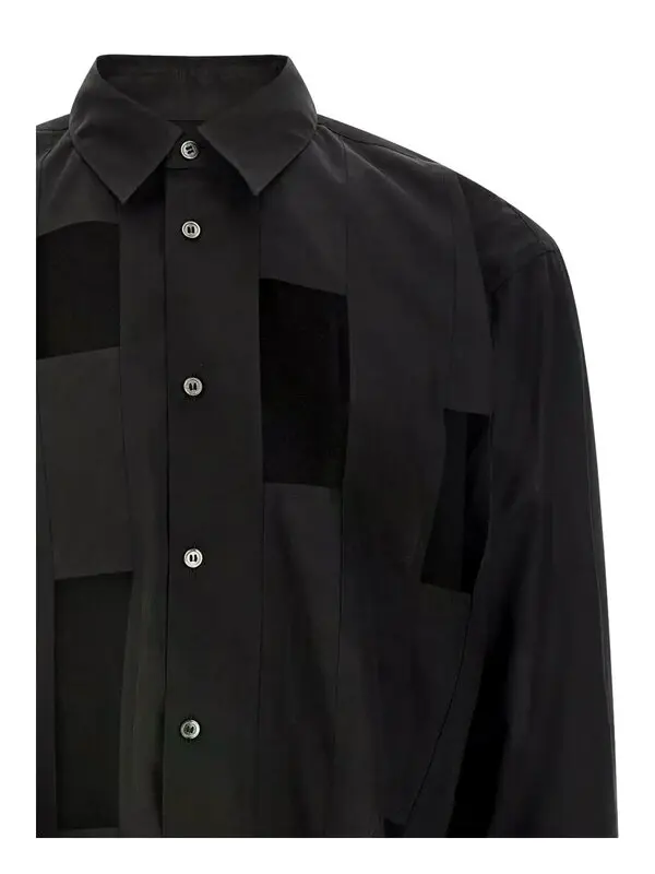 Comme Des Garçons Geometric Cut-out Shirt - Black