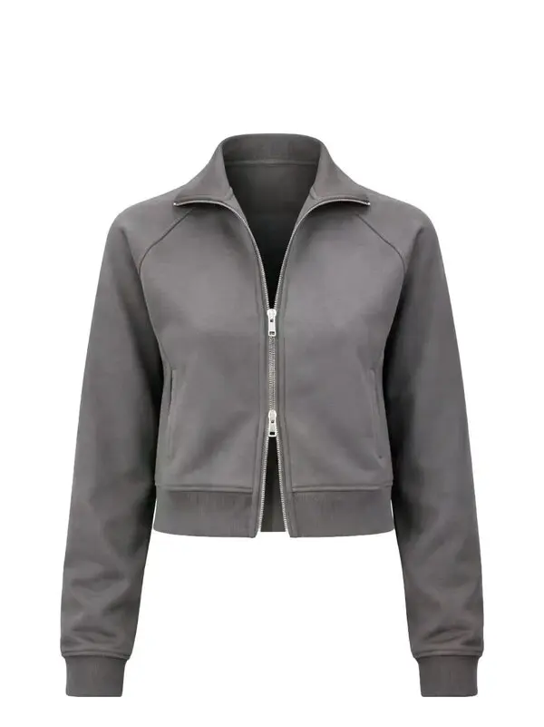 SAMSOE SAMSOE Zip Collared Top - Grey