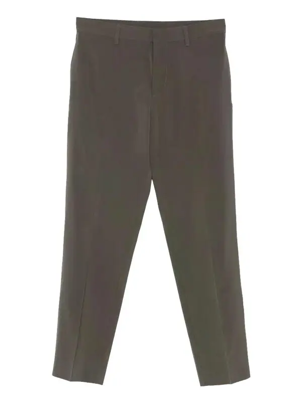 Emporio Armani Tailored Creased-front Trousers - Brown