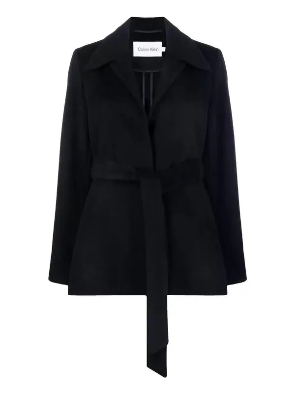 Calvin Klein Single-breasted Coat - Black