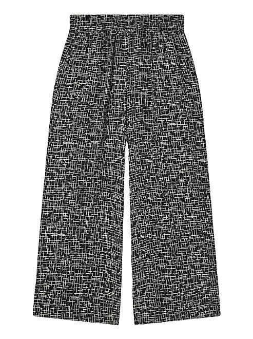 Whistles Grid-print Elasticated Waist Woven Trousers - Black