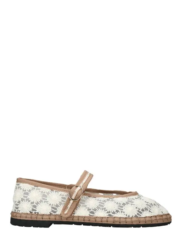 FLABELUS Pierre Sunflower Ballet Flats - White