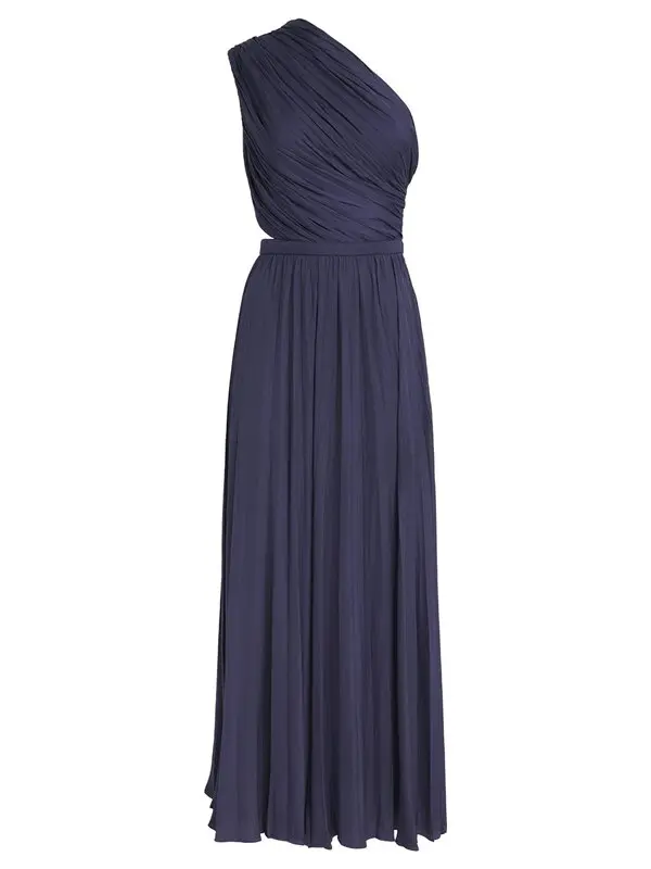 Maje One-shoulder Draped Maxi Dress - Blue