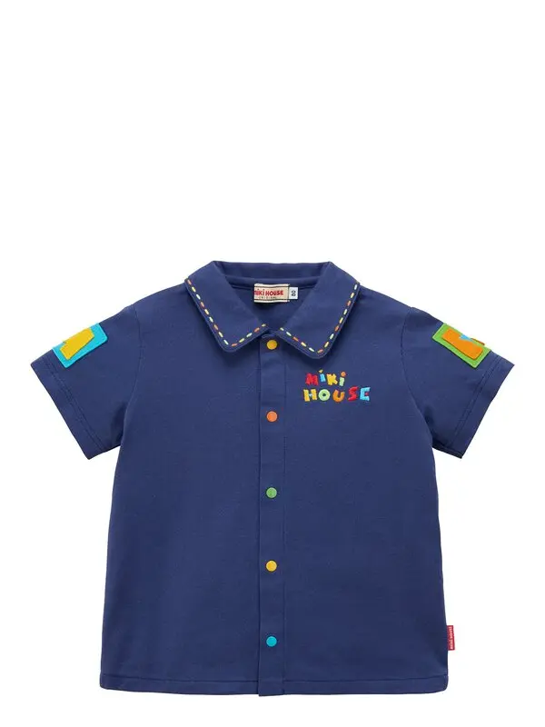 MIKI HOUSE Collared Shirt - Navy