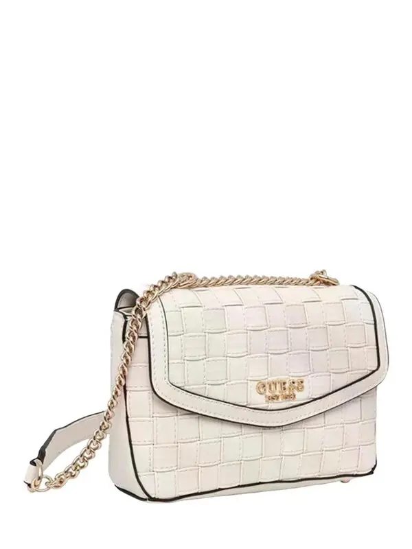 Guess Woven Chain Satchel - Neutrals