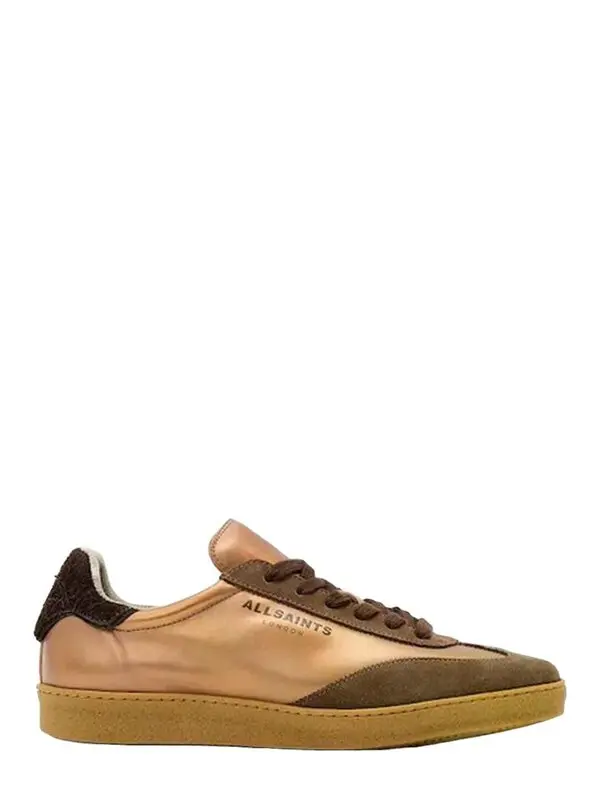 ALLSAINTS Suede Panelled Sneakers - Orange