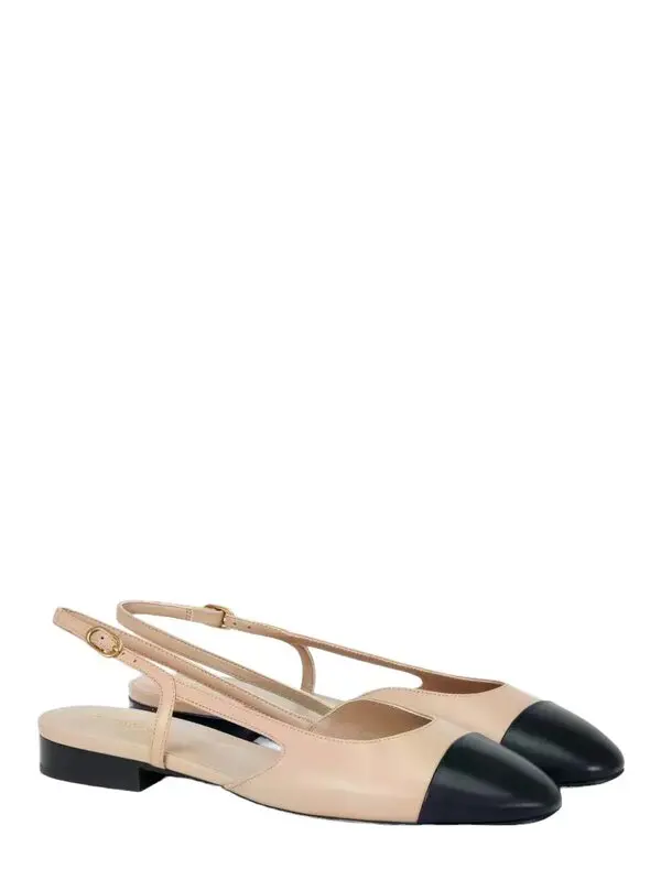 POTAMY Two-tone Slingback Ballet Flats - Neutrals