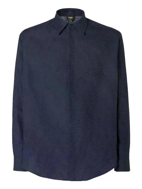 Fendi Patterned Shirt - Blue