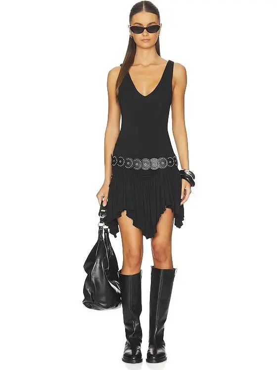 MORE TO COME Delfina Mini Dress - Black