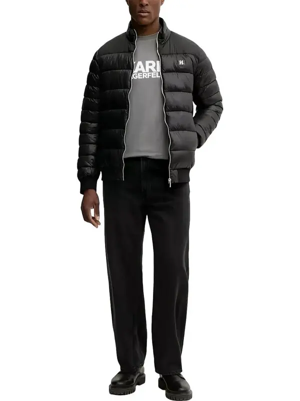 Karl Lagerfeld Quilted Zip-up Jacket - Black