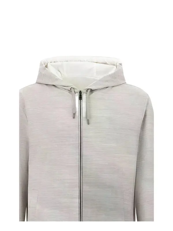 Herno Zip-up Hooded Jacket - Neutrals