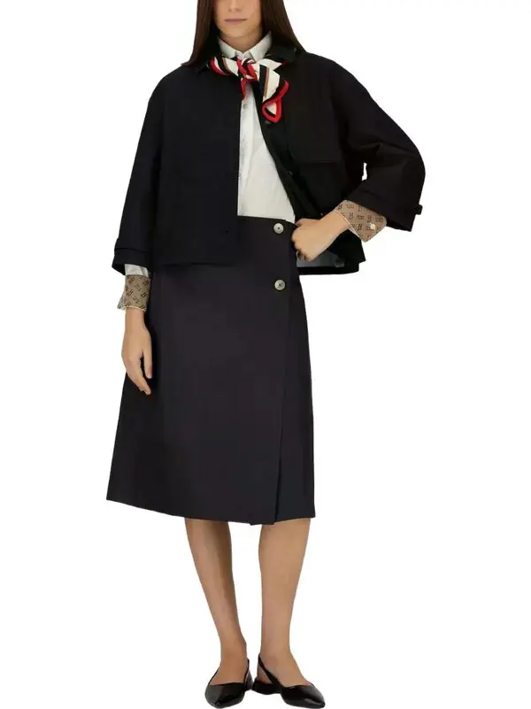 Herno Layered Cape - Blue