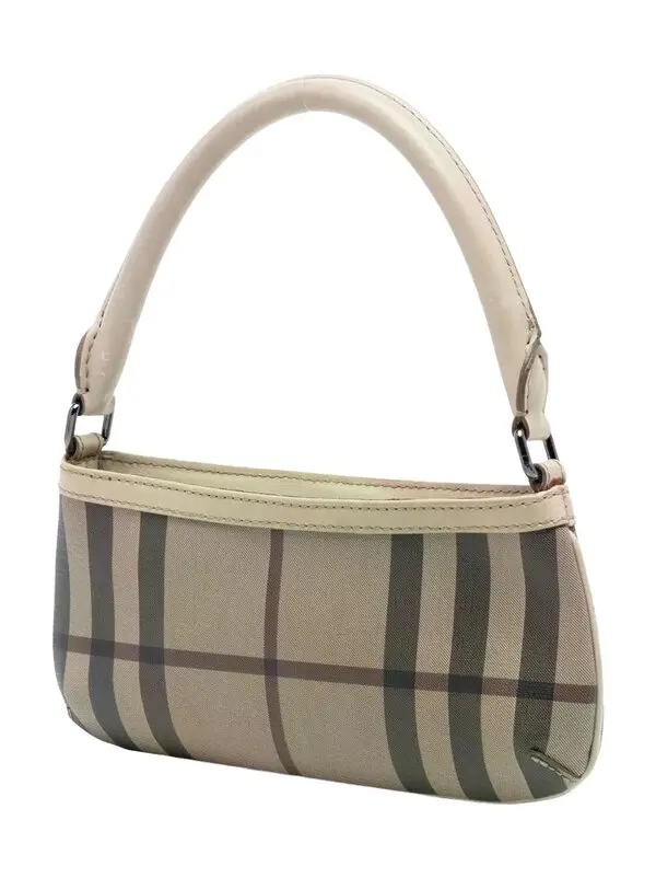 Burberry Smoke Check Coated Canvas Shoulder Bag - Neutrals