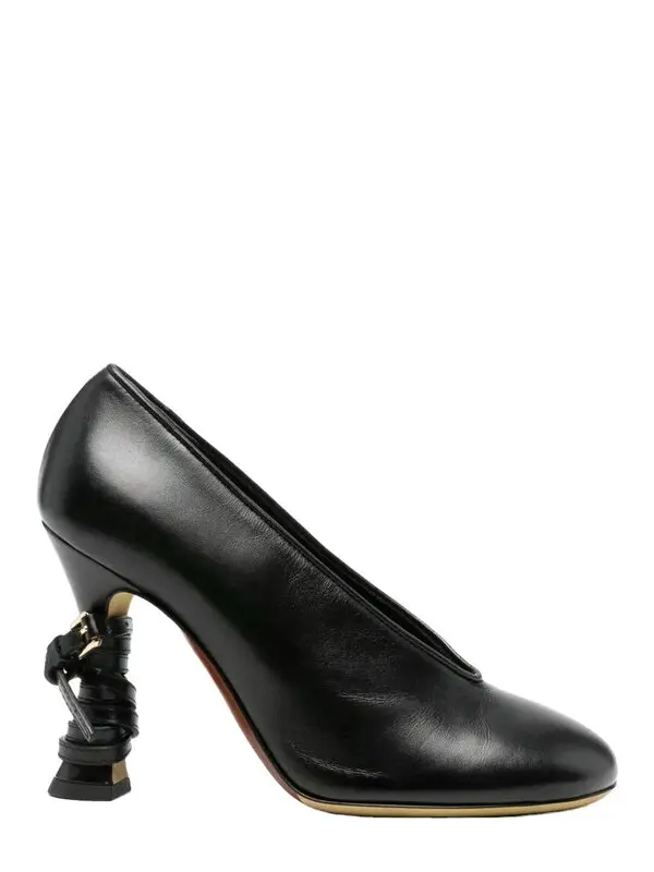 Moschino Sculpted Heel Pumps - Black