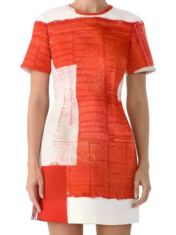 JASON WU X Robert Rauschenberg Artwork Mini Dress - Red