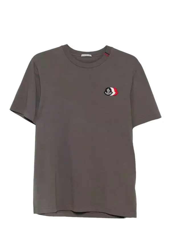 Moncler Logo-patch T-shirt - Grey