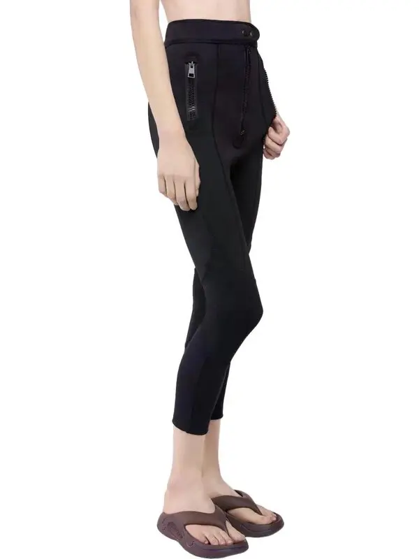Rabanne Zip Pocket Capri Trousers - Black
