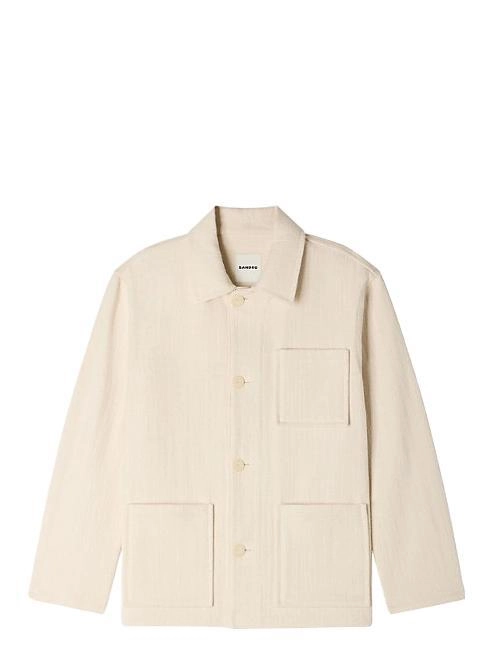 Sandro Side-pocket Cotton Worker Jacket - Ecru
