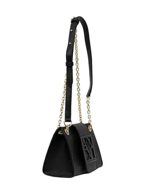 Armani Exchange Crossbody Bag With Chain Strap - Black