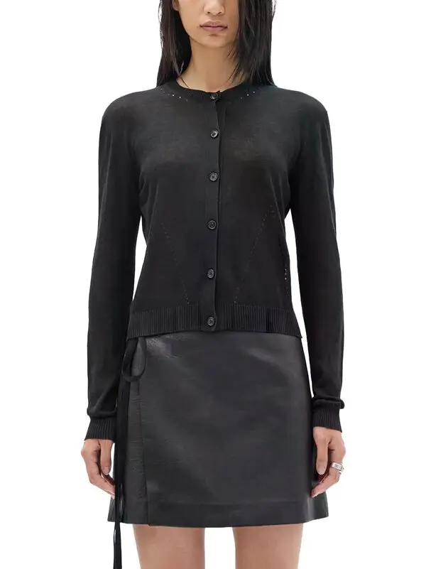 ANN DEMEULEMEESTER Knitted Cardigan - Black