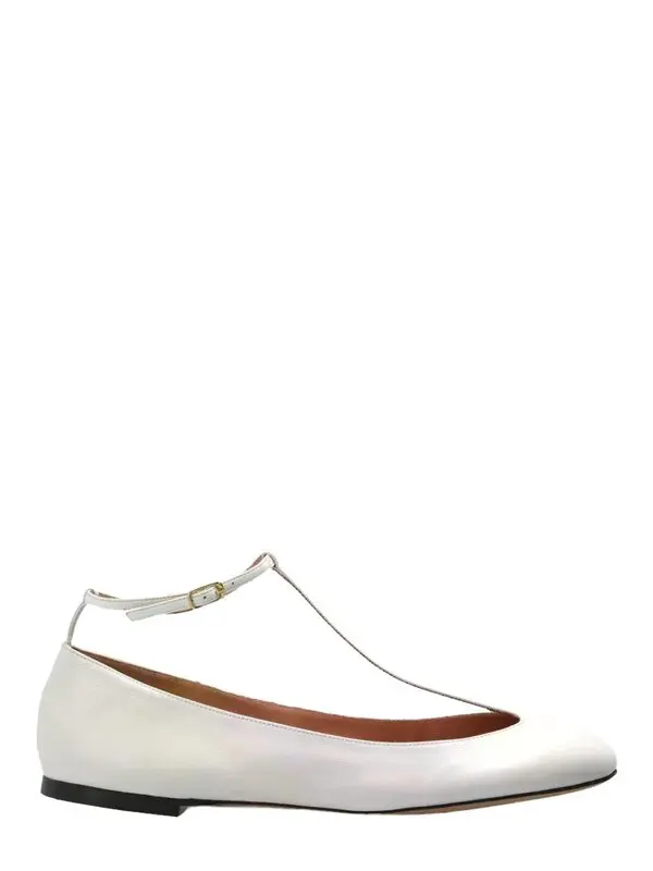 ODISSI T-bar Strap Ballet Flats - Neutrals