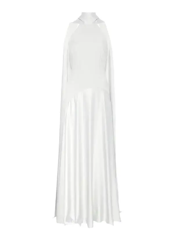 Solace London Cece Sleeveless Maxi Dress With Drape Detail - Grey
