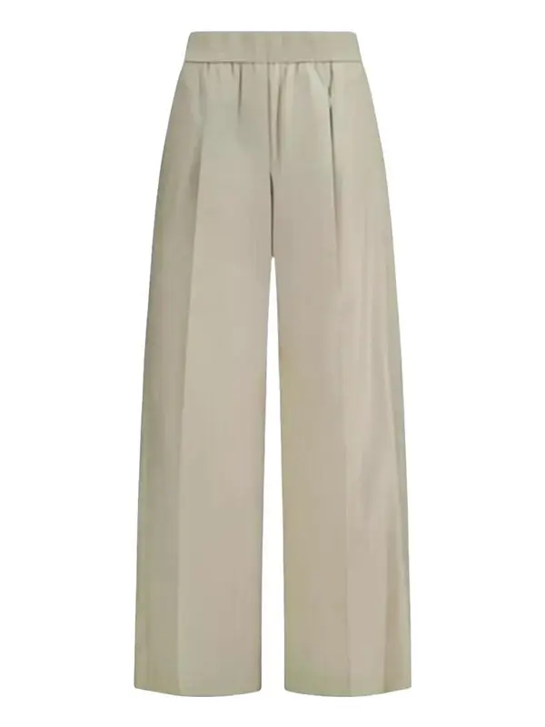 Brunello Cucinelli Beige Elasticated Palazzo Trousers - Neutrals