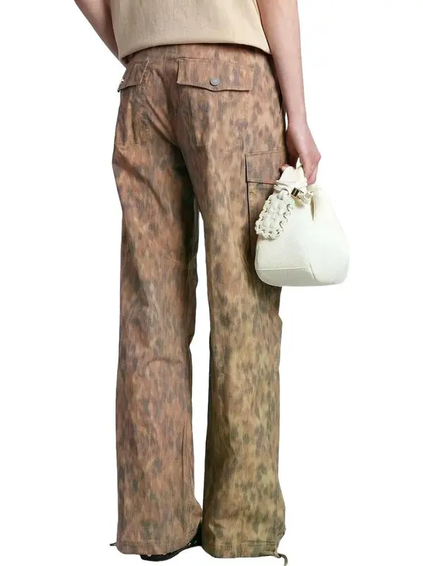 GANNI Printed Trousers - Neutrals